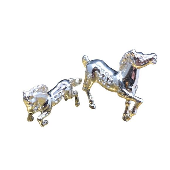 Swarovski | Accents | Swarovski Crystal Embellished Silver Prancing ...